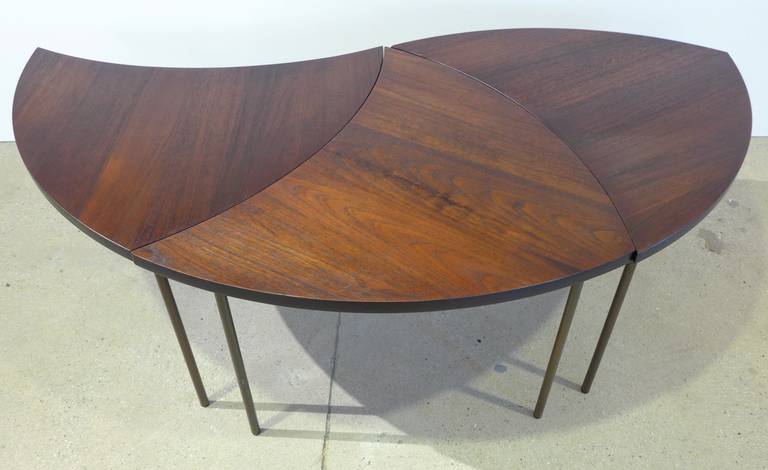 Set of Three Peter Hvidt Crescent-Shaped Side Tables at 1stDibs
