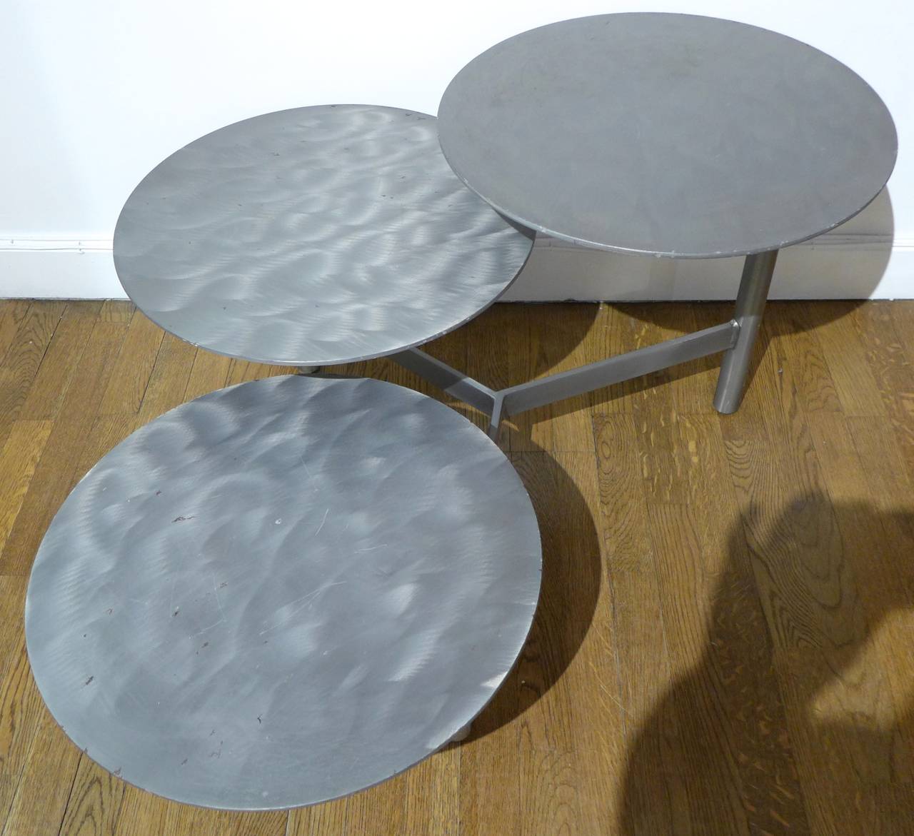 Three-Tiered Metal Side Table or Display Stand at 1stDibs