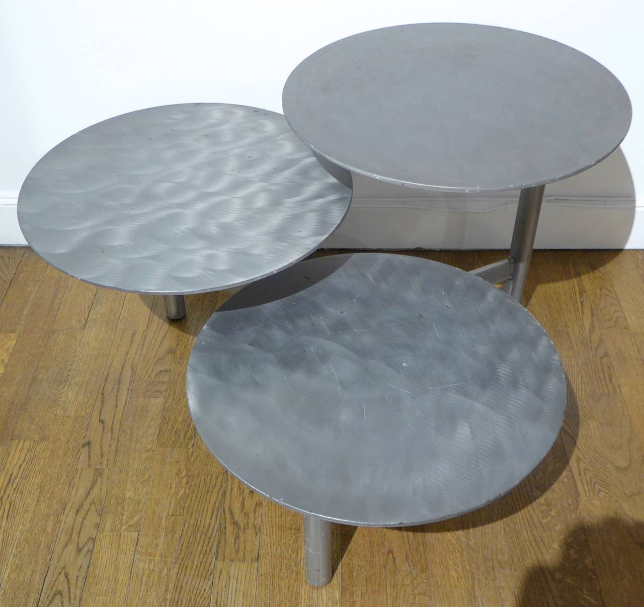 Three-Tiered Metal Side Table or Display Stand at 1stDibs