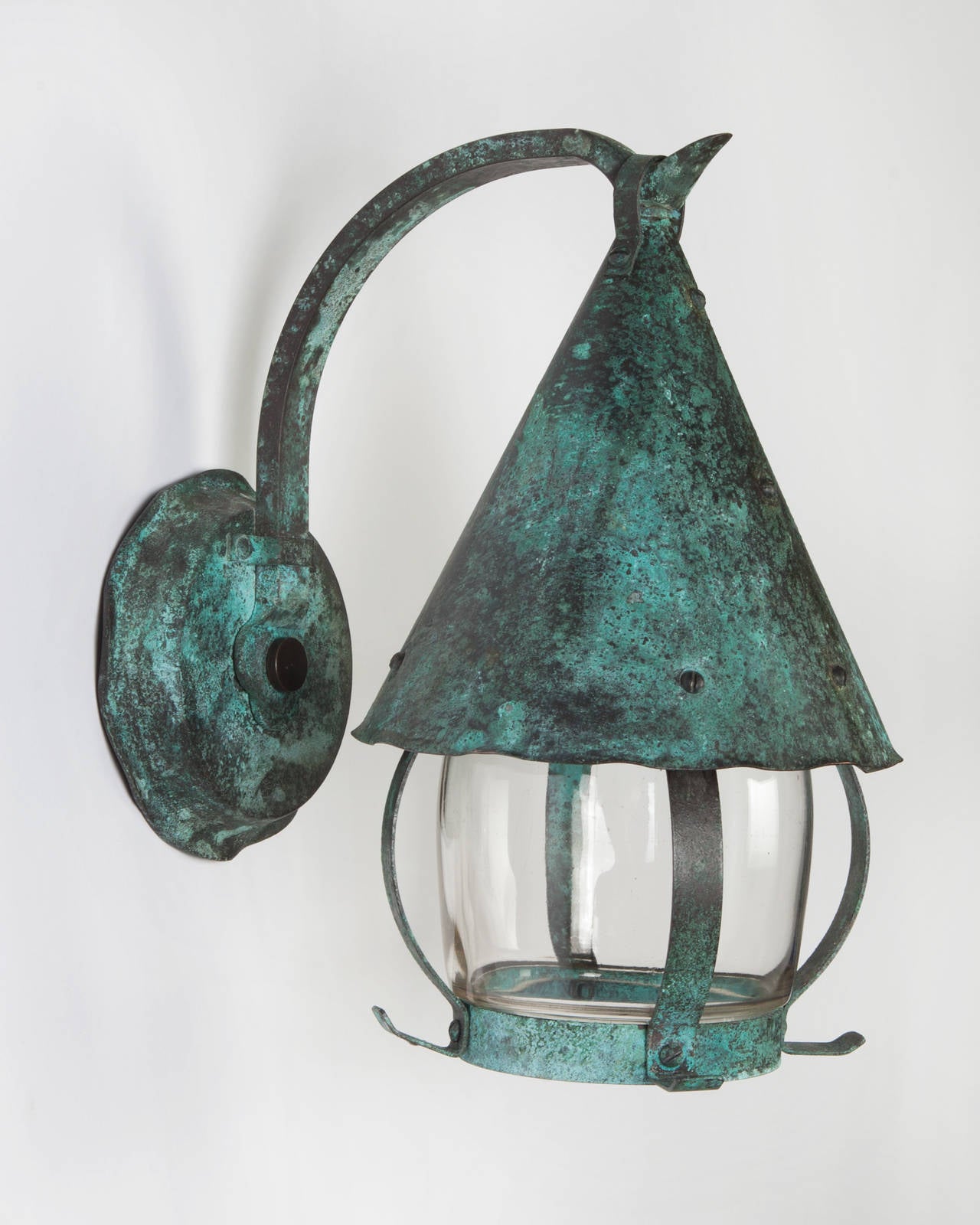Verdigris Exterior Wall Lanterns at 1stDibs