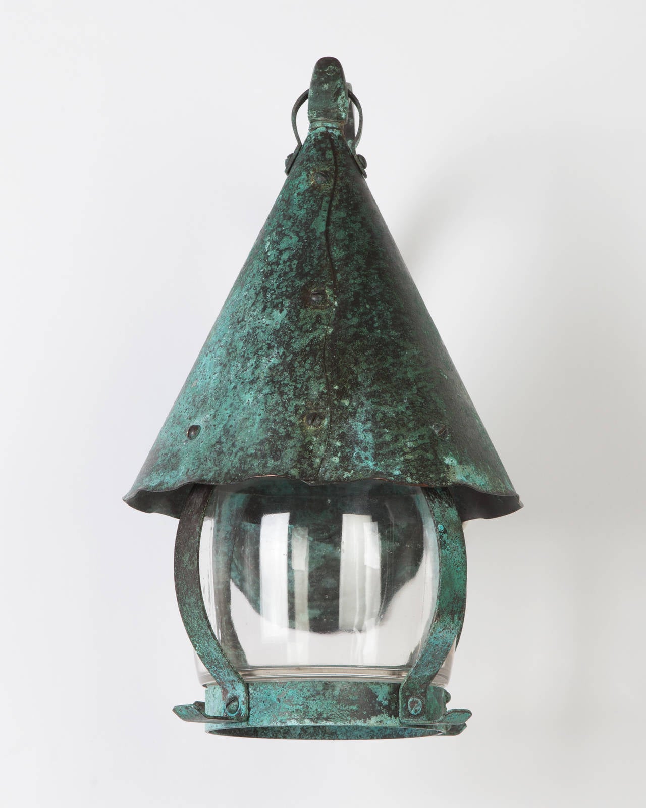 Verdigris Exterior Wall Lanterns at 1stDibs