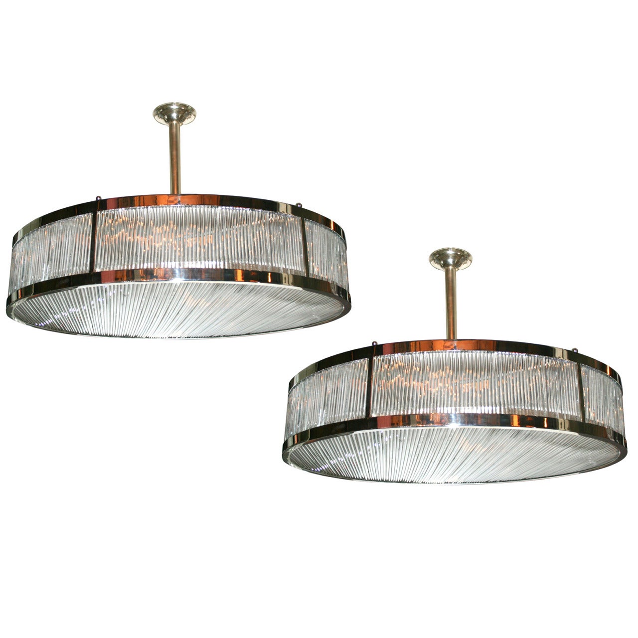 Lightolier glass rod light fixture at 1stdibs
