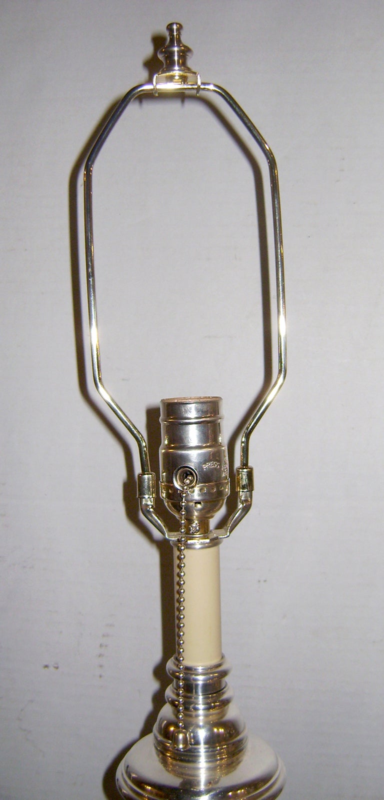Silver Plated Horn Lamps For Sale at 1stDibs