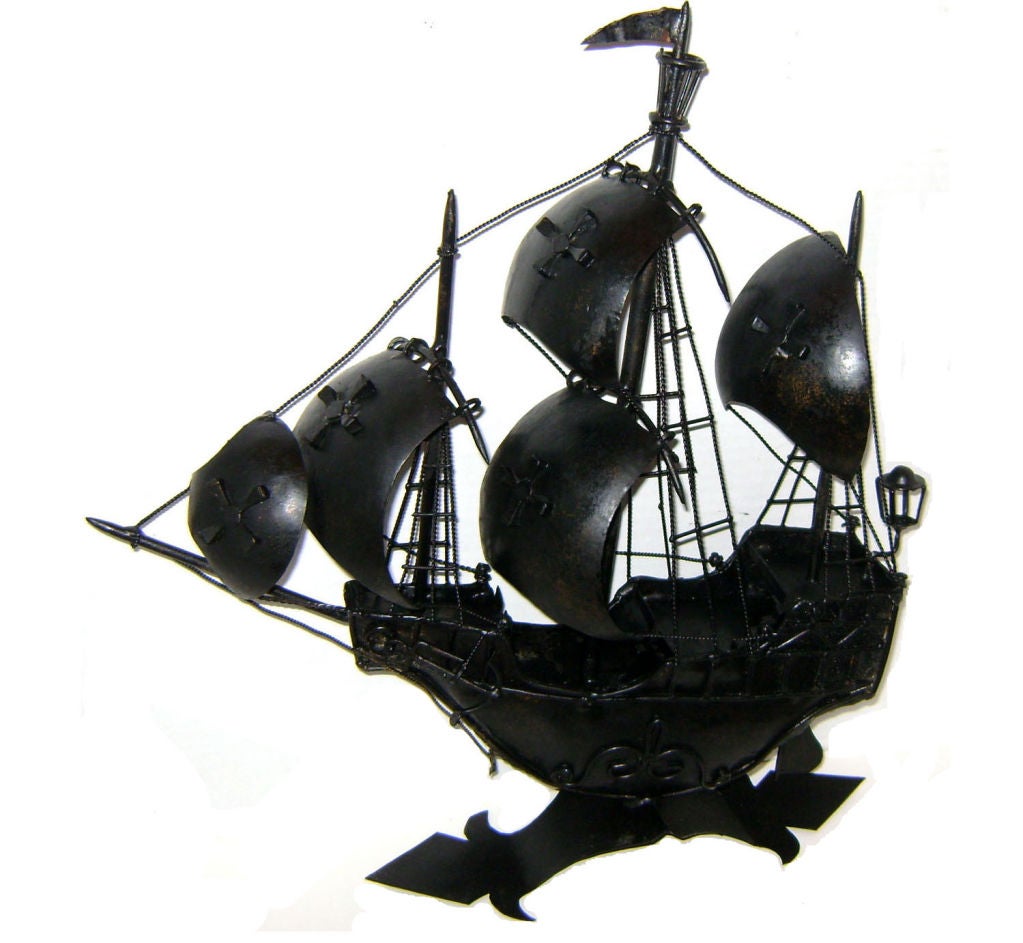 Wrought Iron Ship at 1stDibs