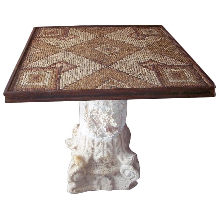 Ancient Roman Mosaic Top Table at 1stDibs