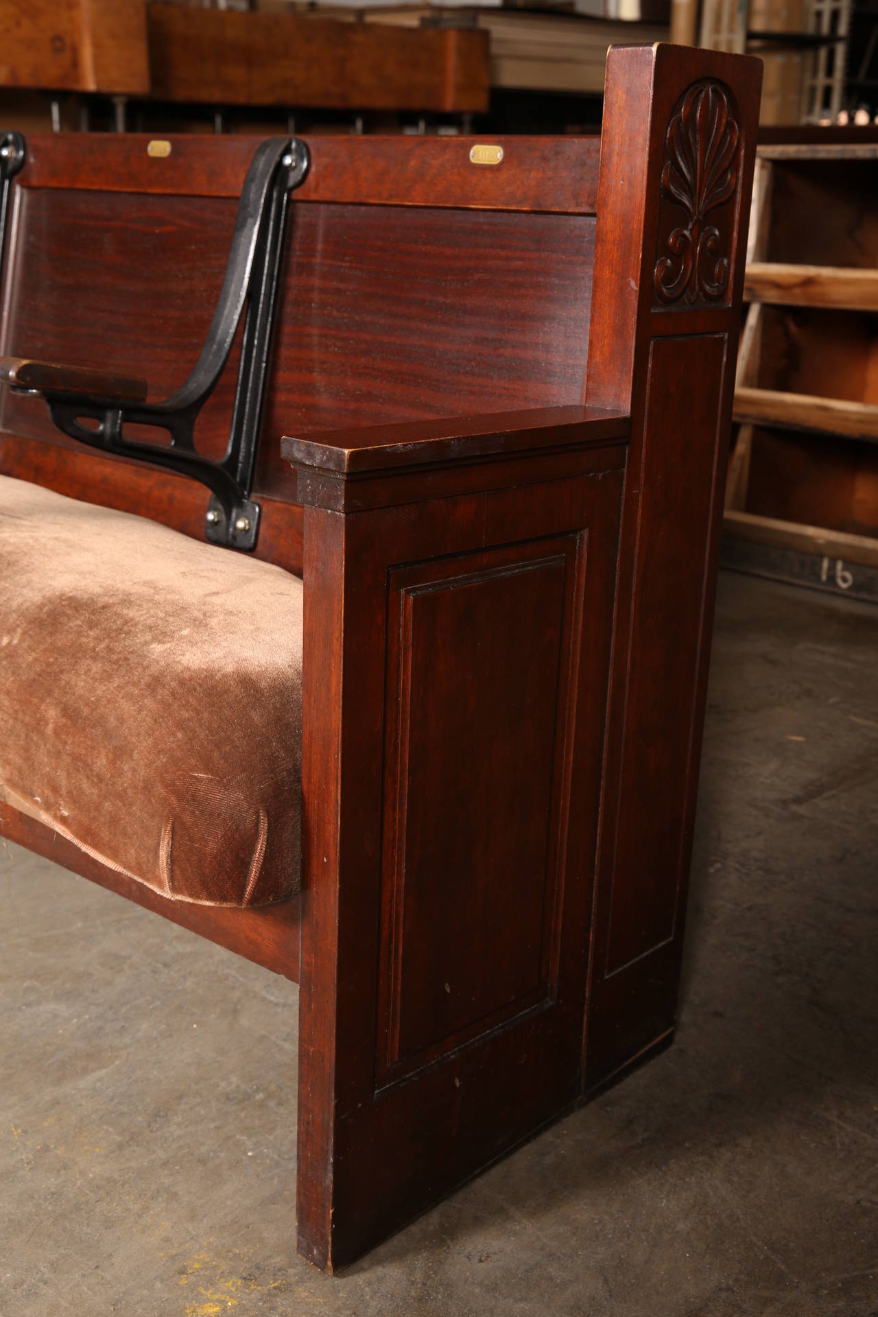 Vintage Theater Section Bench at 1stDibs