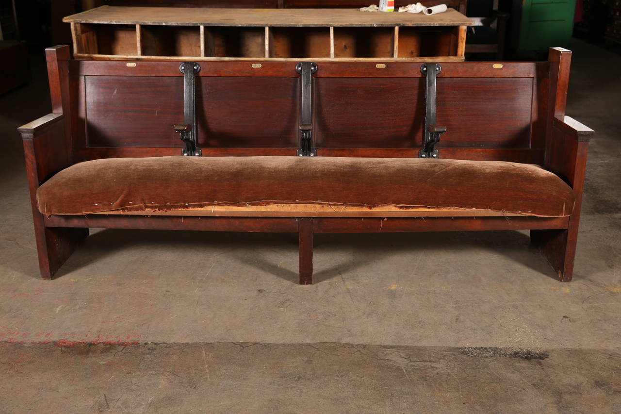 Vintage Theater Section Bench at 1stDibs