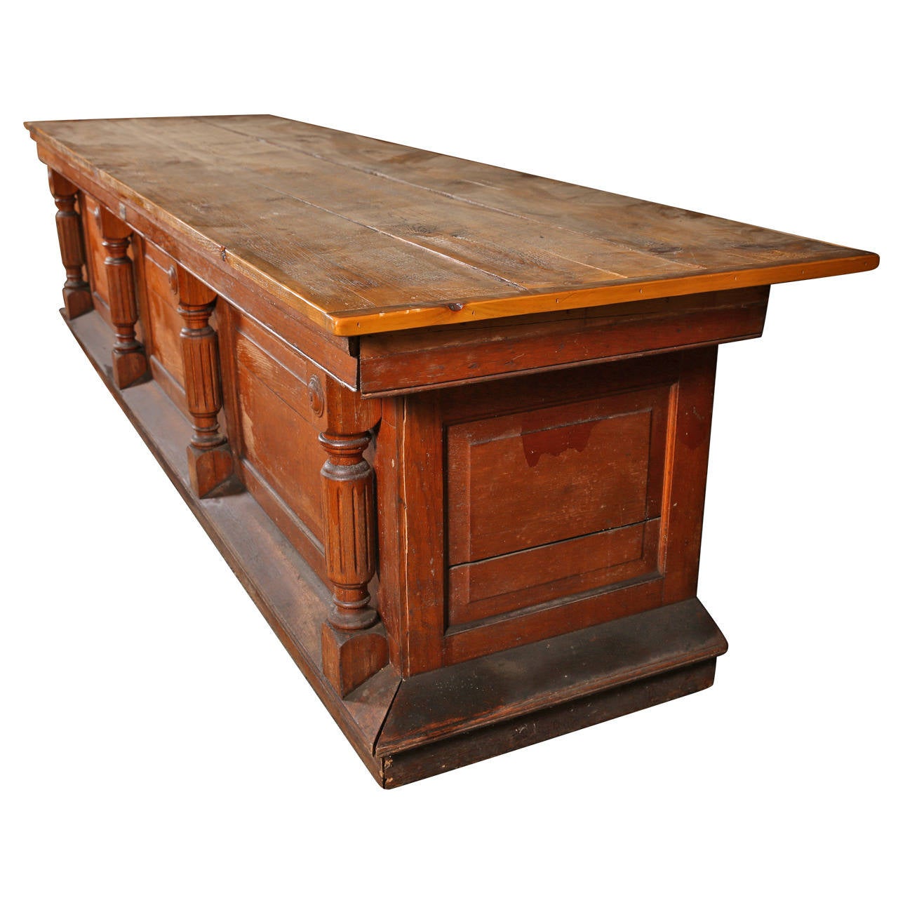 Antique Country Store Counter With Drawers, 55% OFF