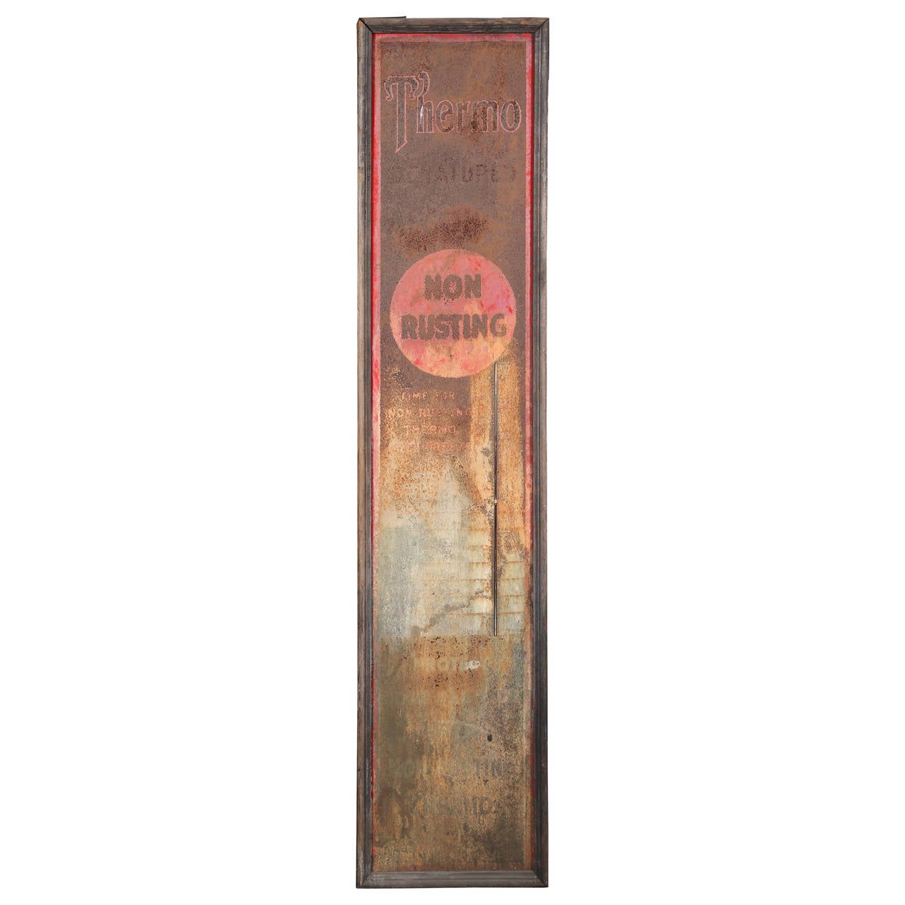 Vintage Industrial Thermo Non - Rusting Rusted Sign "Rusty" at 1stDibs