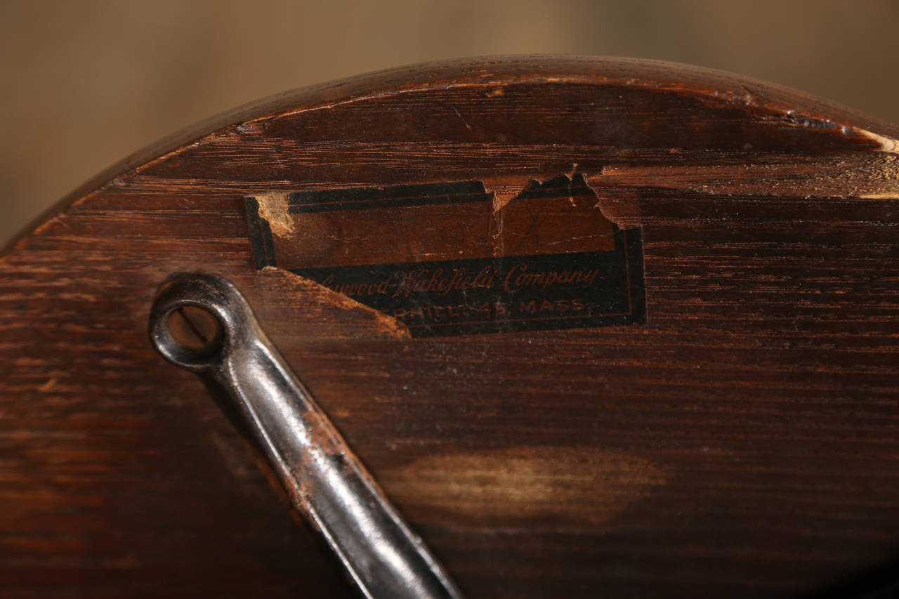 Vintage Industrial Adjustable Oak Stool at 1stDibs | vintage oak stool