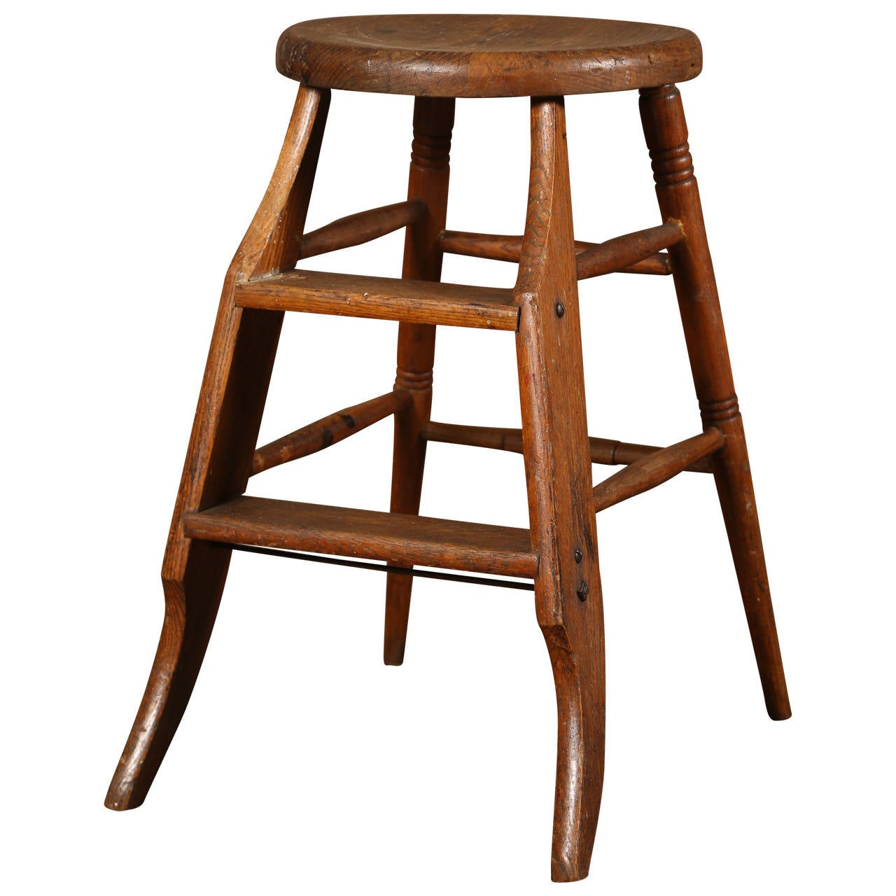 Original, Vintage Wooden Step Stool at 1stDibs | antique wooden step ...