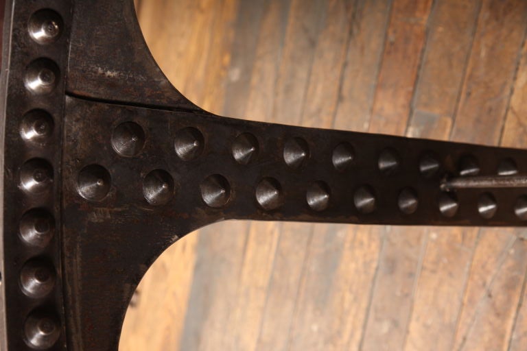 Vintage Industrial, Rivet Round Table Base at 1stDibs | rivet round ...
