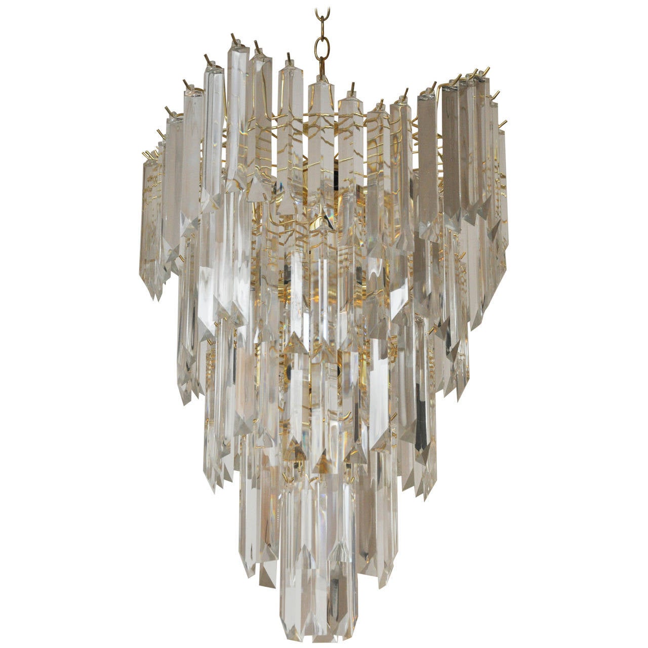 Lucite Five-Tier Chandelier at 1stDibs
