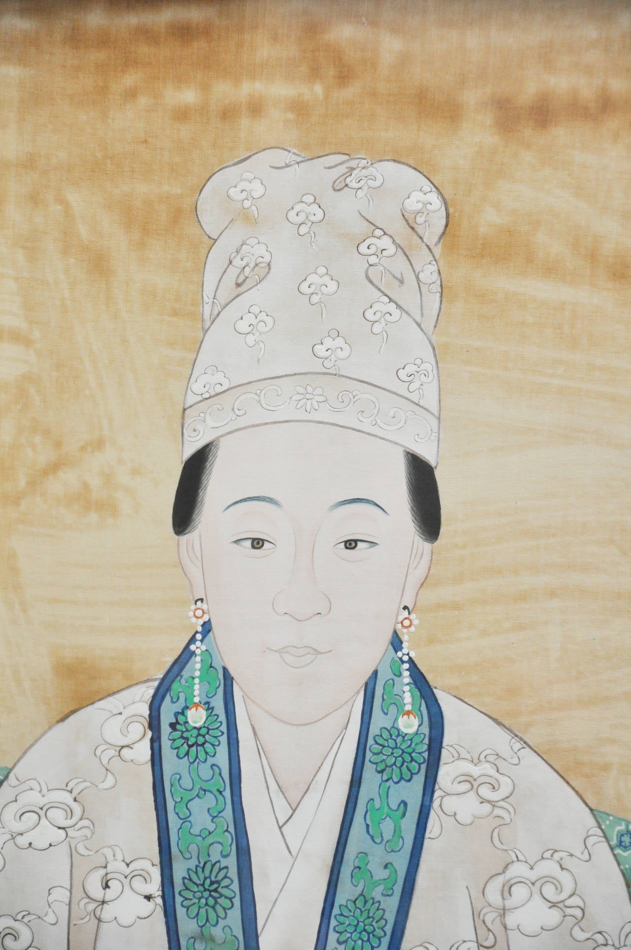 Pair of Chinese Ancestral Portraits at 1stDibs