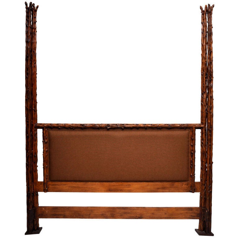 KNOTTY WOOD TREE BRANCH HEADBOARD at 1stDibs