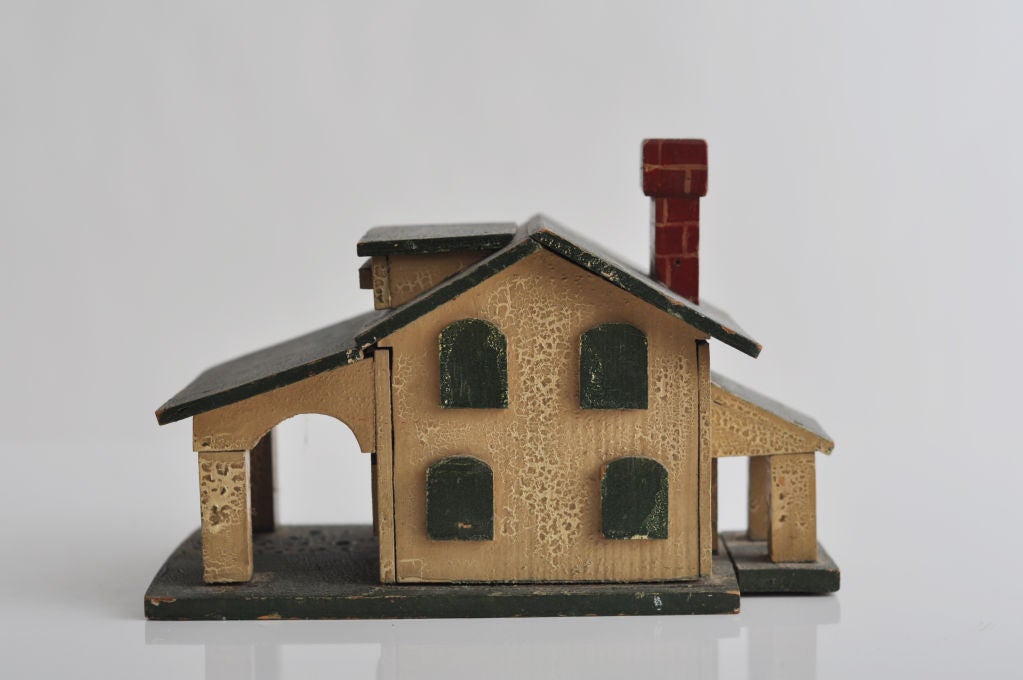 Folk Art House Model For Sale at 1stDibs