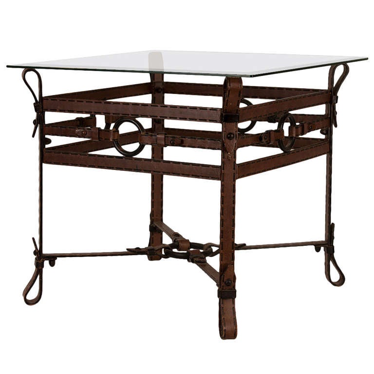 French Metal Side Table at 1stDibs