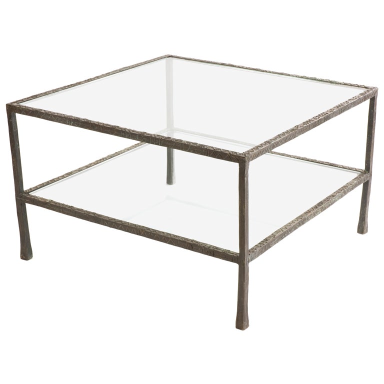 2001 Ingrid Donat Glass and Forged Metal Table at 1stDibs