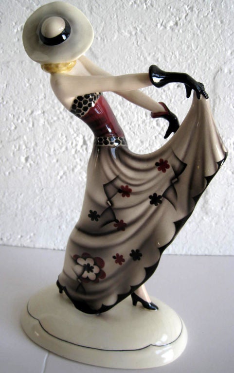 Goldscheider Austrian Art Deco Porcelain Figurine BLONDER TRAUM at 1stDibs