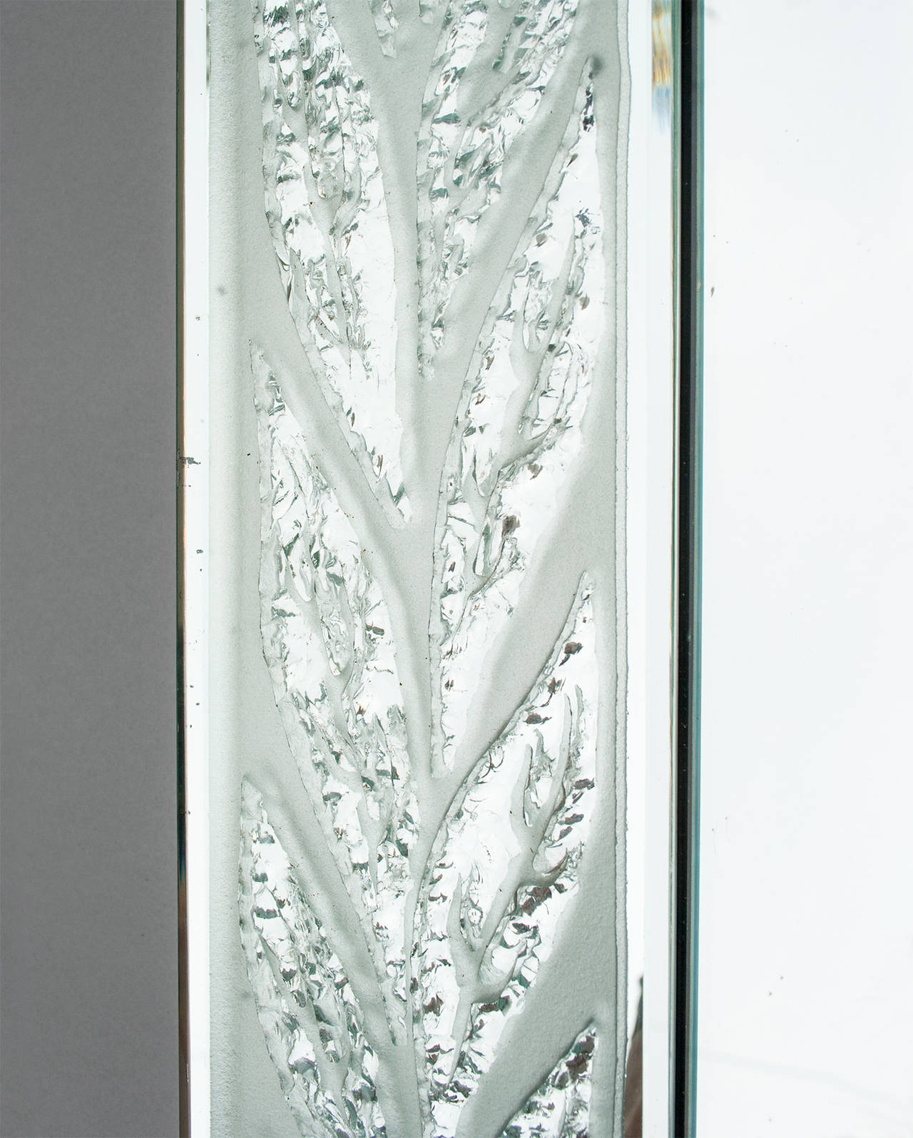 Scandinavian Modern Hand and Acid Etched Frame Mirror at 1stDibs | acid ...