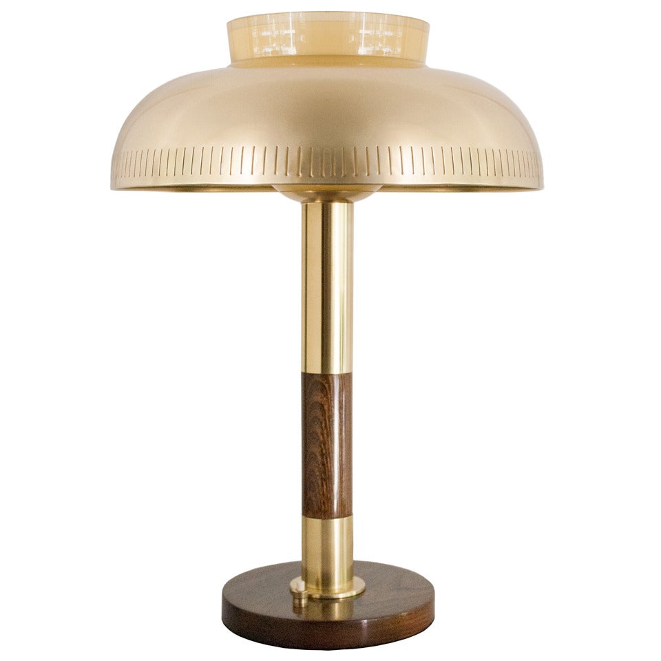 Swedish Art Deco table lamp by Harald Notini for Bohlmarks at 1stDibs