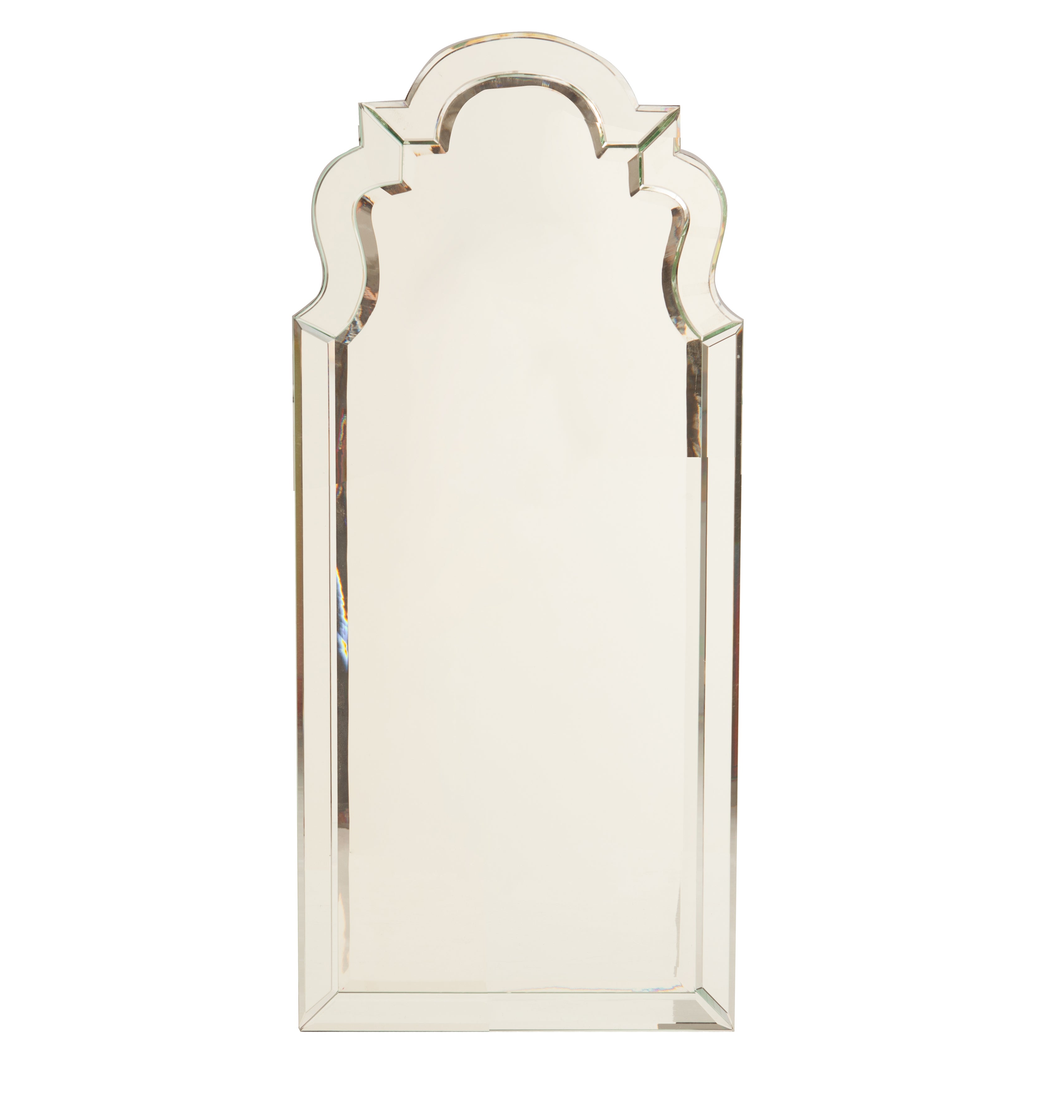 Art Deco Venetian Style Keyhole Mirror at 1stDibs