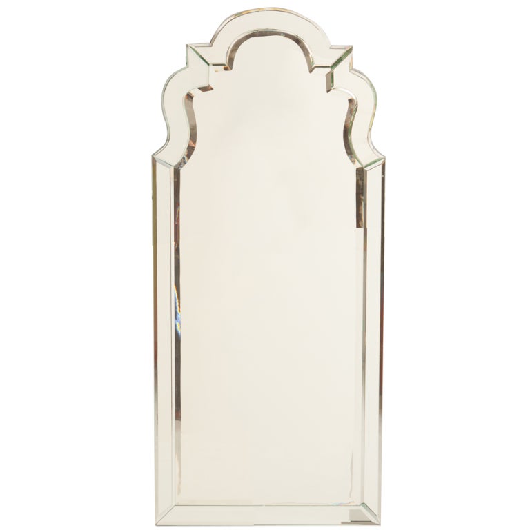 Art Deco Venetian Style Keyhole Mirror at 1stDibs