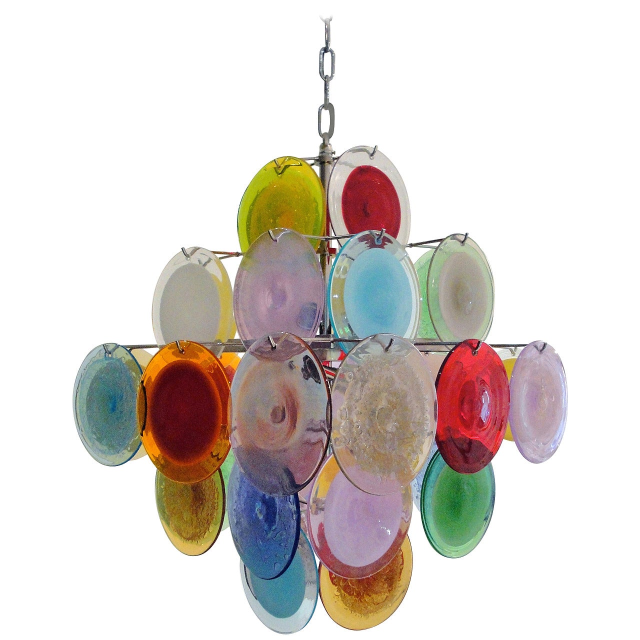 Multicolor Murano Glass Chandelier at 1stDibs