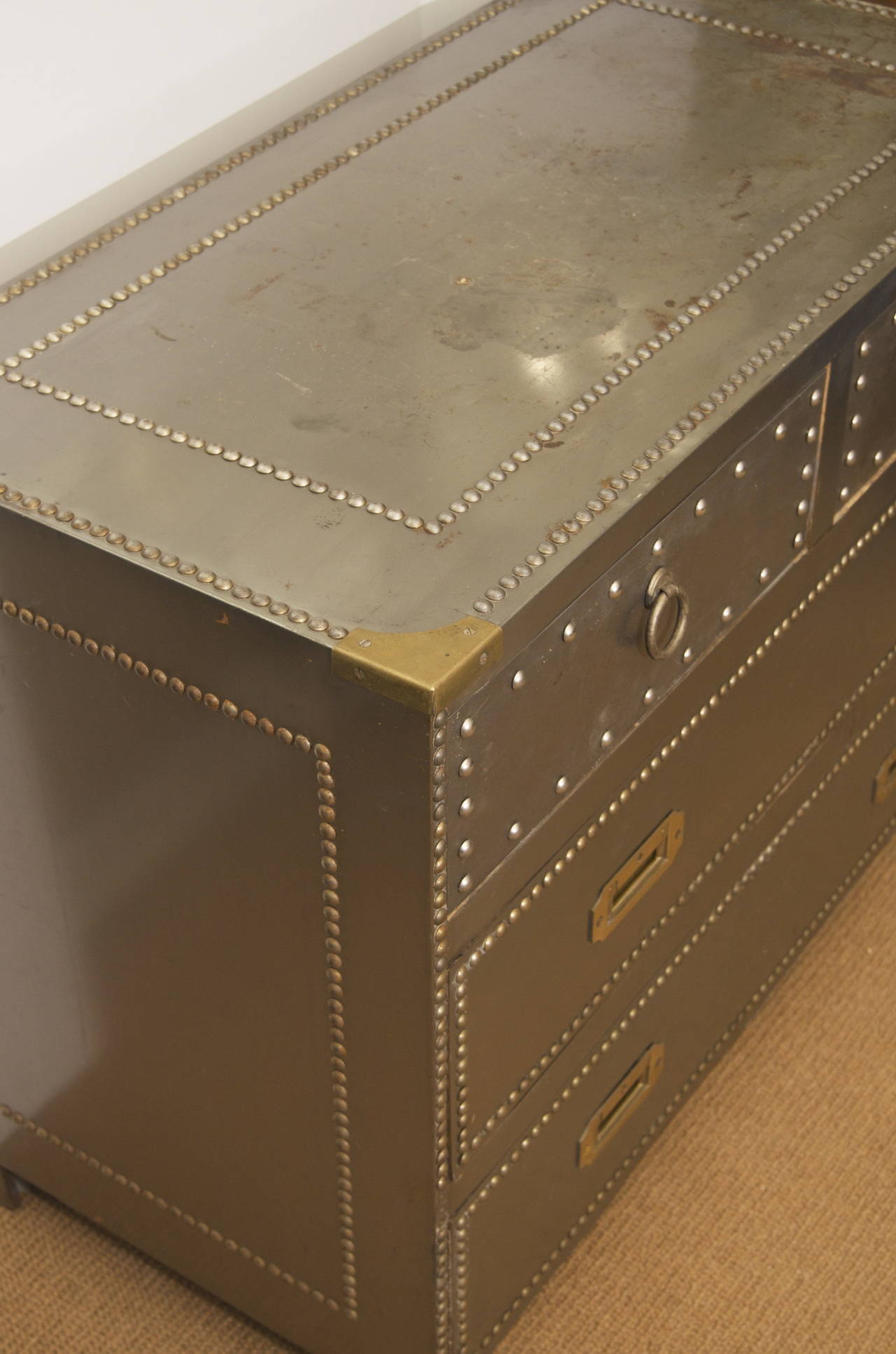 Metal Campaign Chest at 1stDibs