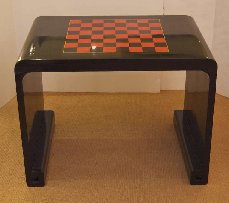 French Chinoiserie Lacquer Game Table For Sale at 1stDibs