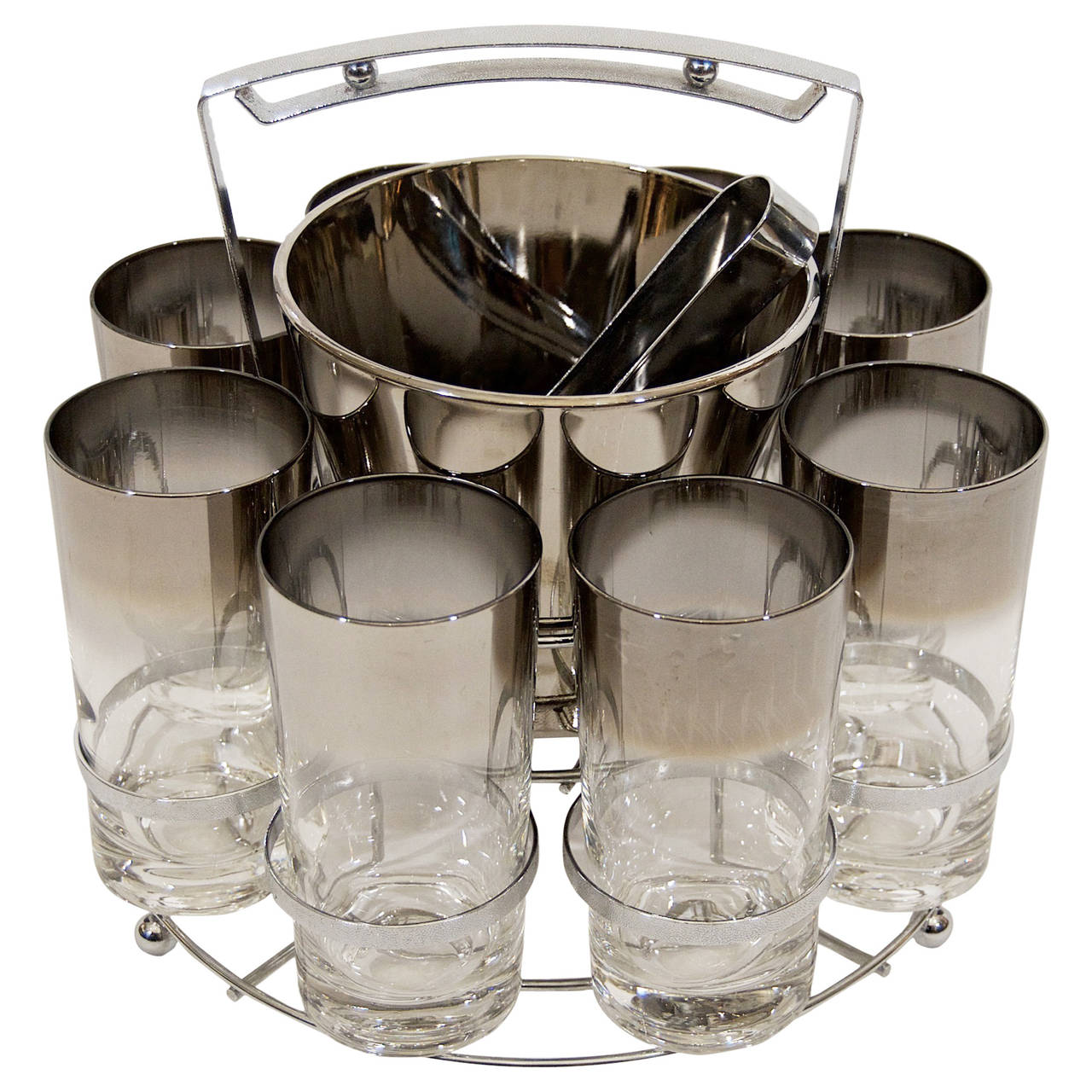 Queens Lusterware Tumbler and Ice Bucket Set at 1stDibs
