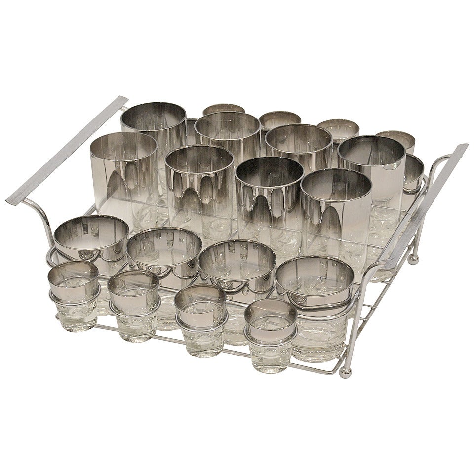 Queen's Lusterware Full Bar Glass Set at 1stDibs | queens lusterware