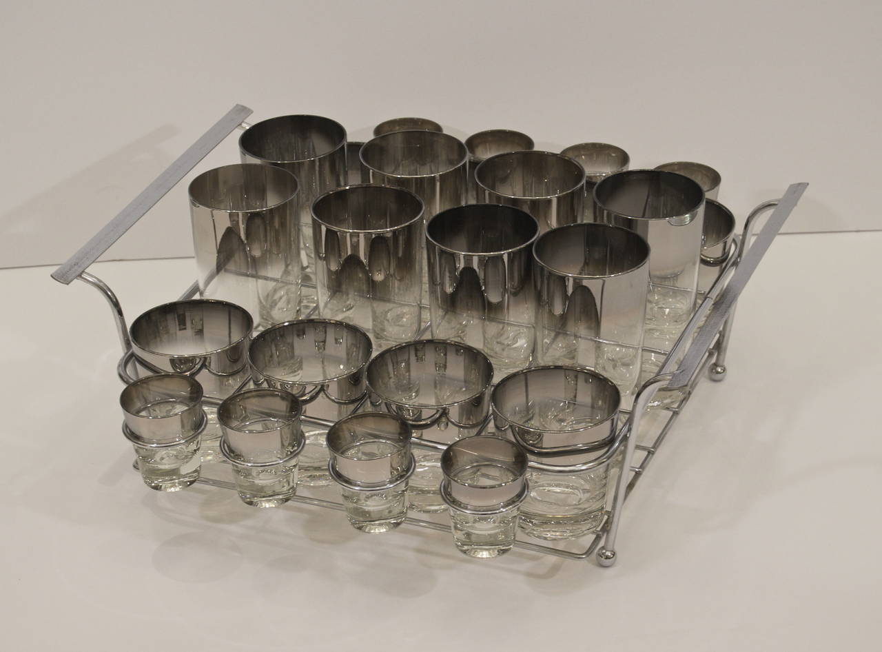 Queen's Lusterware Full Bar Glass Set at 1stDibs | queens lusterware