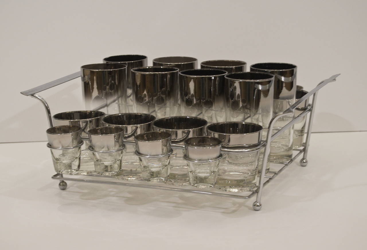 Queen's Lusterware Full Bar Glass Set at 1stDibs | queens lusterware