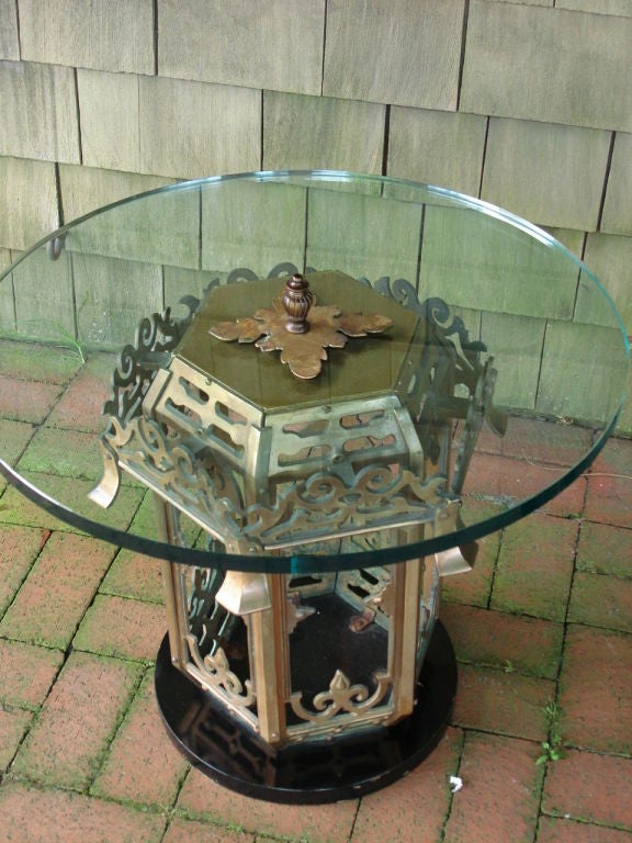 Pair of Asian Regency Pagoda Sidetables For Sale at 1stDibs