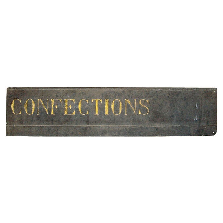 19th C. French Textile Shop Sign in Gilded Black Slate at 1stDibs
