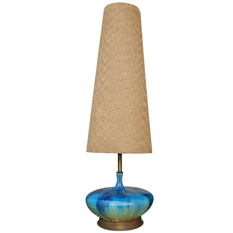 Extra Tall Mid-Century Ceramic Lamp at 1stDibs