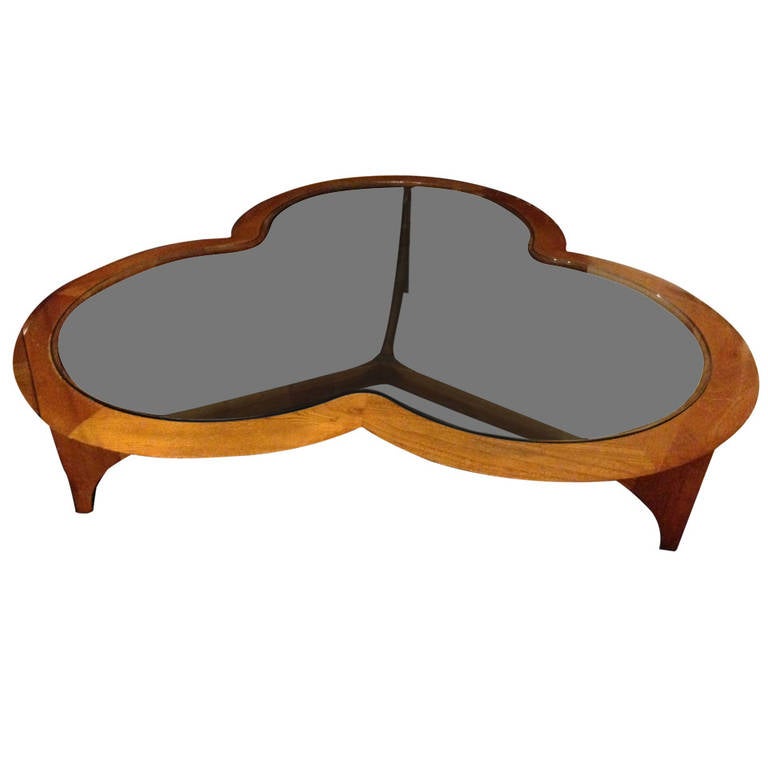Wonderful Clover Shaped Cocktail Table at 1stDibs