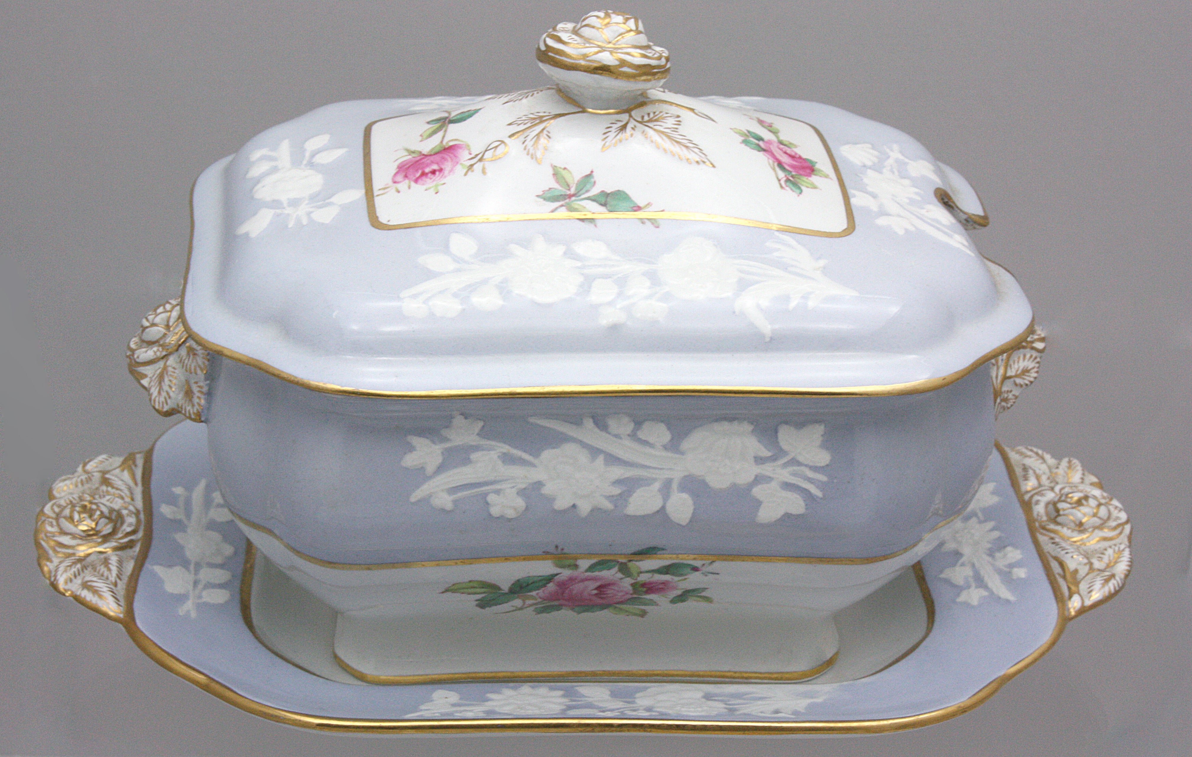 Copeland Spode 19th c. Sauce Tureen With Under Plate at 1stDibs
