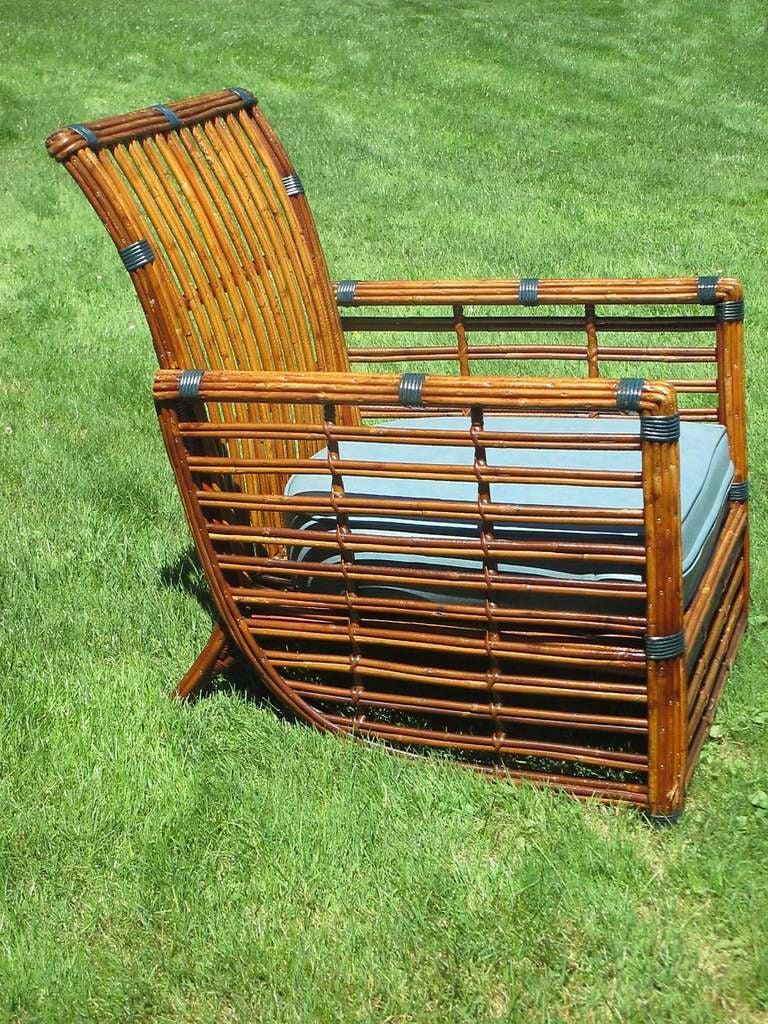 Four-Piece Stick Wicker Suite at 1stDibs