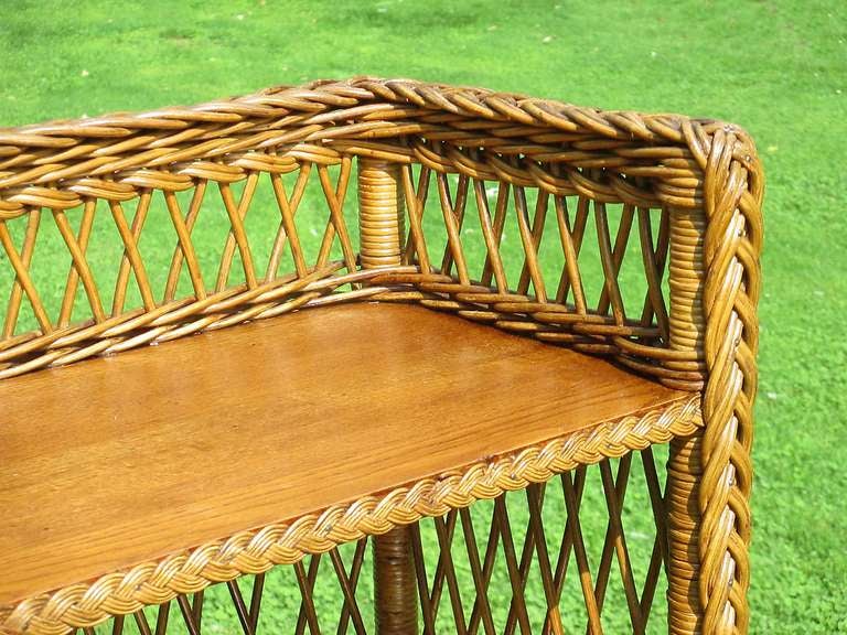Bar Harbor Wicker Bookcase at 1stDibs