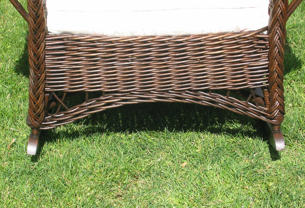 Bar Harbor Wicker Wingback Rocker at 1stDibs