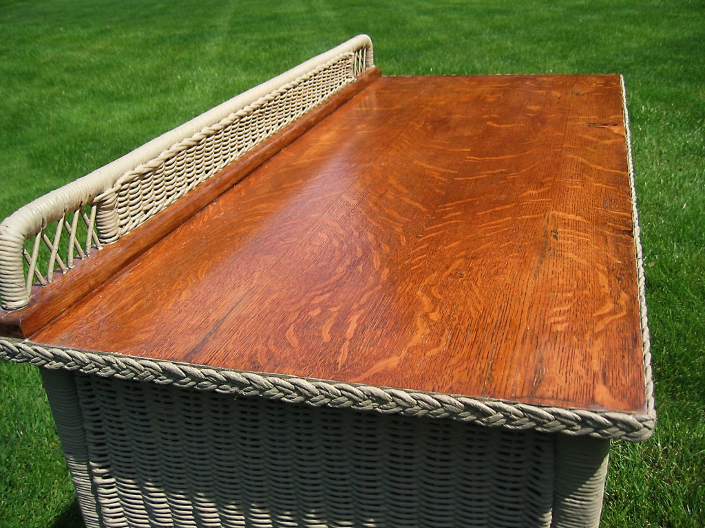Art Deco Wicker Sideboard For Sale at 1stDibs