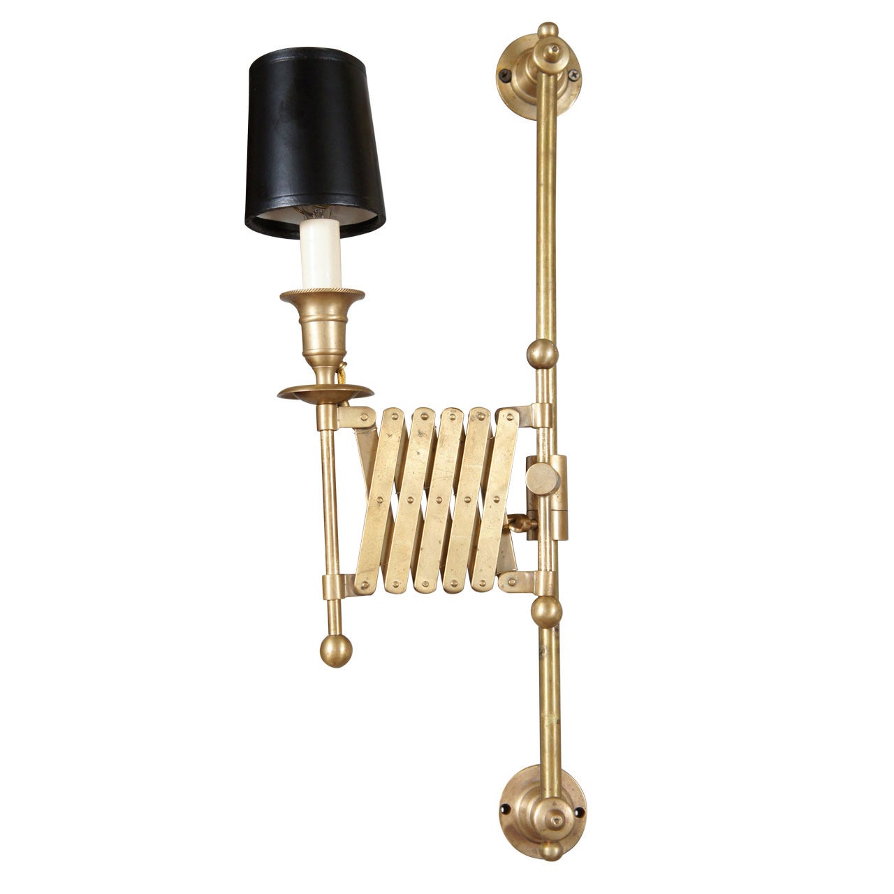 Adjustable Brass Scissor-Style Lamps at 1stDibs