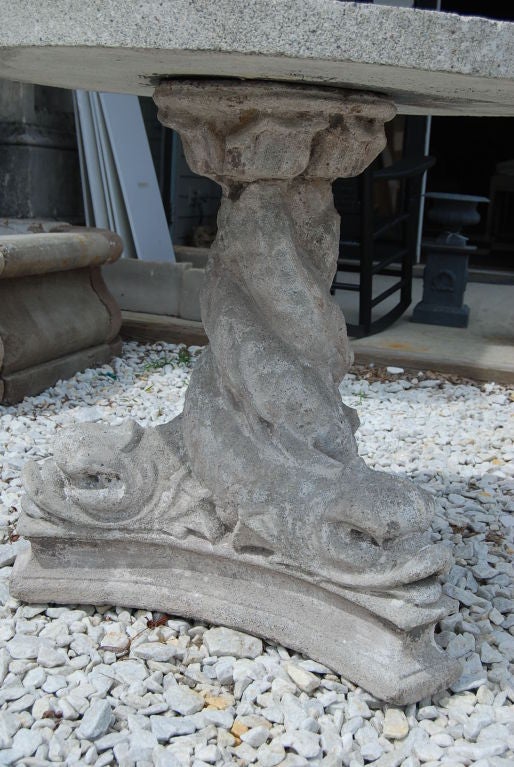 Vintage Cast Stone Table at 1stDibs
