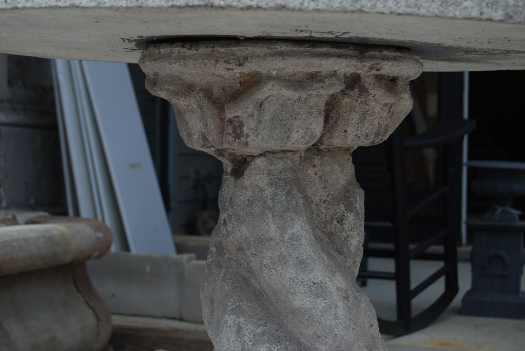 Vintage Cast Stone Table at 1stDibs