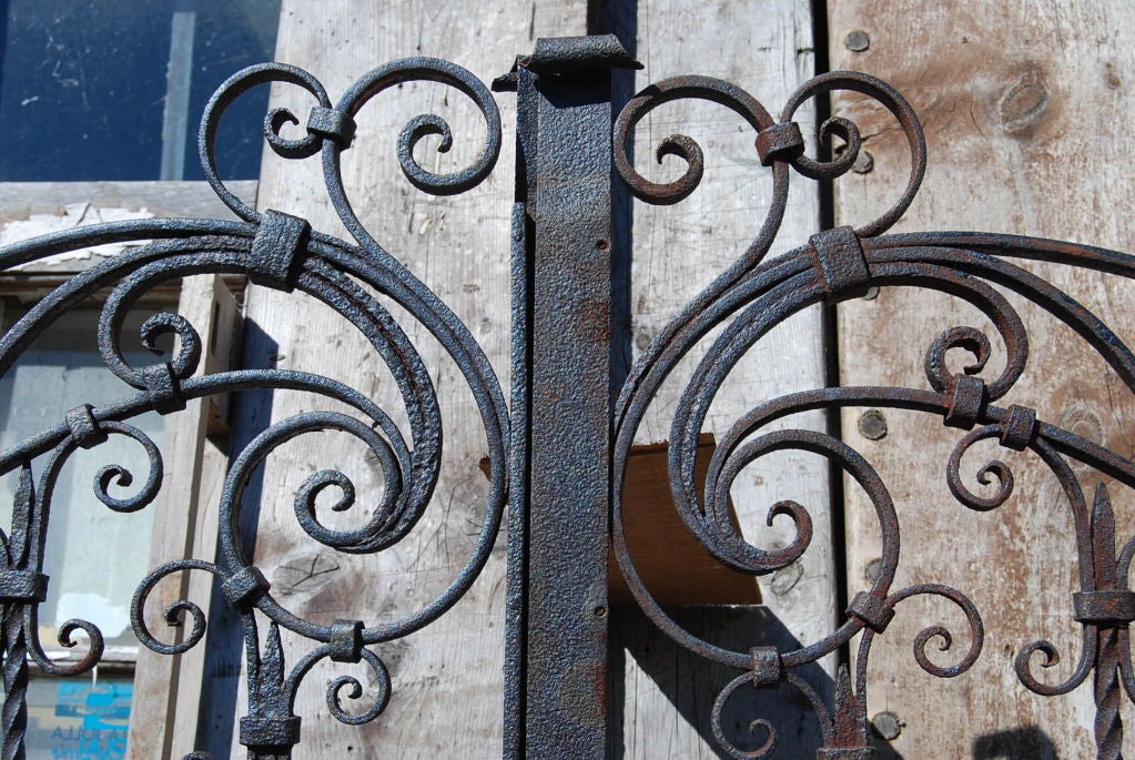 19th C. Hand Forged Iron Gates at 1stDibs