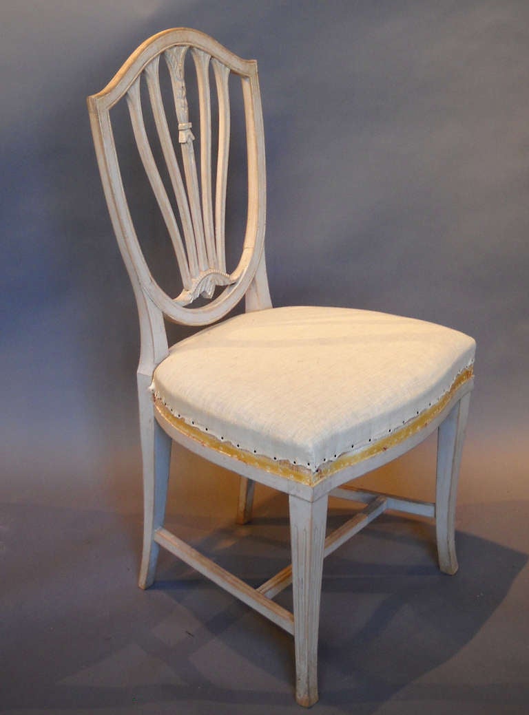 Set of Four Shield Back Chairs at 1stDibs