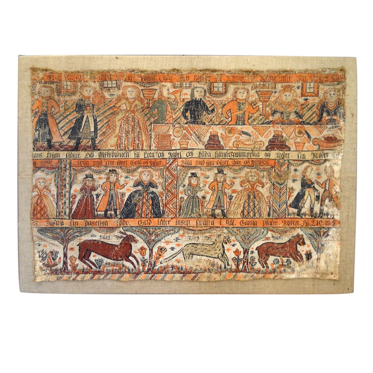 Early Swedish Bonad Fragment at 1stDibs