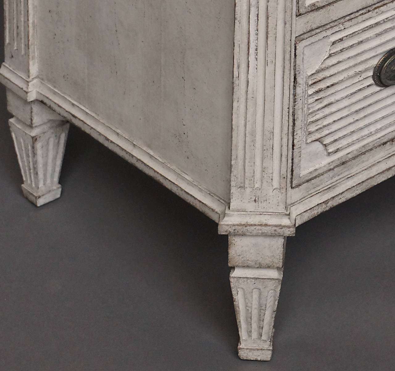 Chest of Drawers with Reeded Panels at 1stDibs